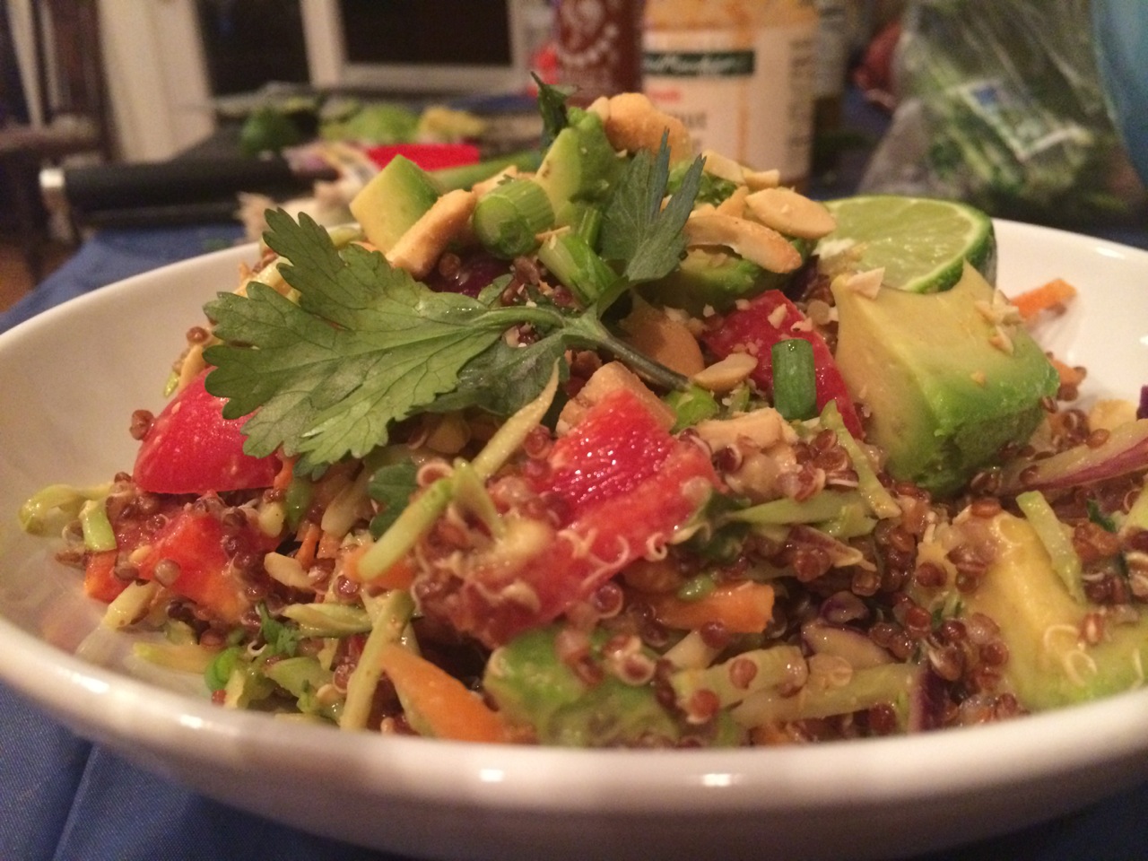 Creamy Cashew Quinoa Cole Slaw